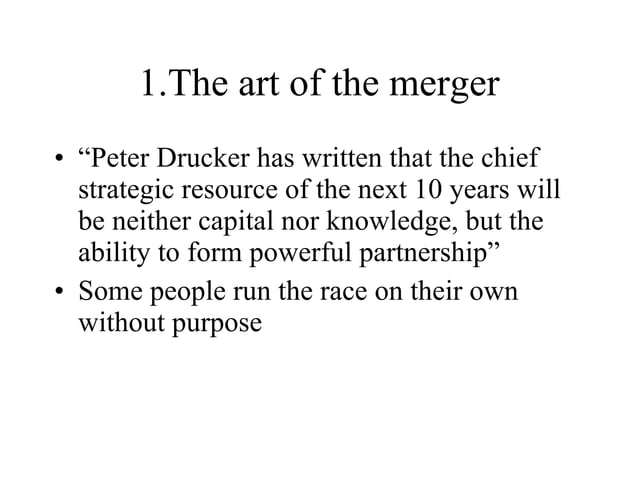 Pre-merger strategies | PPT