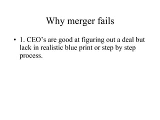 Pre-merger strategies | PPT