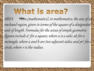 Perimetar and area | PPTX