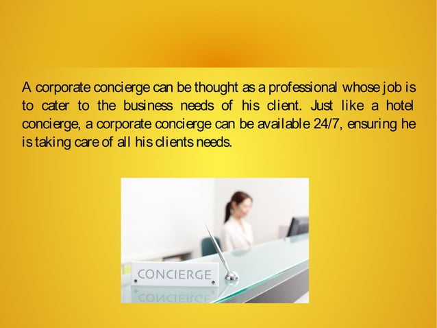 Corporate Concierge | PPT