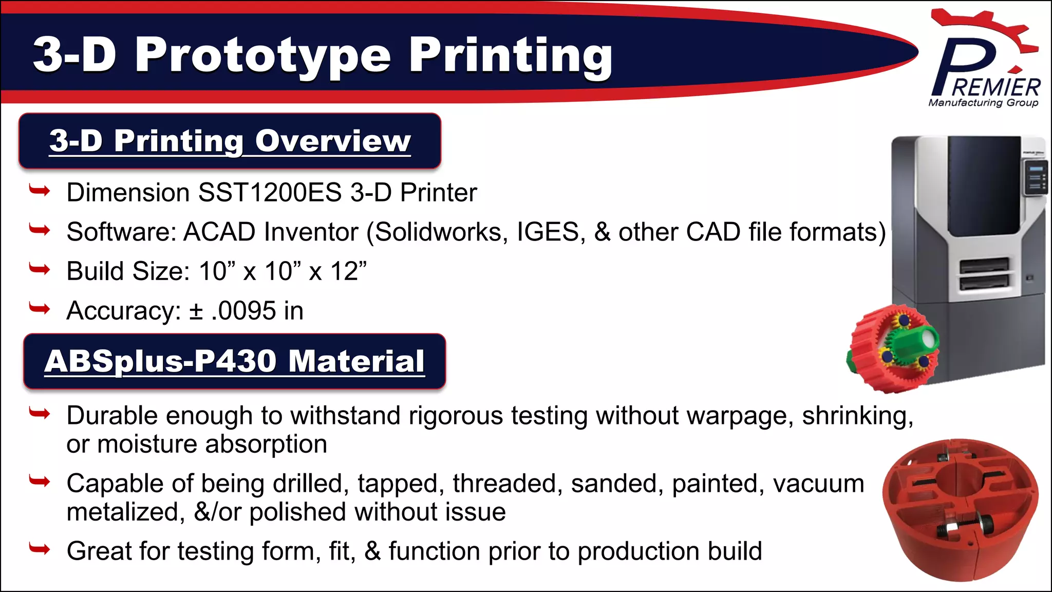 Premier Manufacturing Group Capabilities Overview | PDF