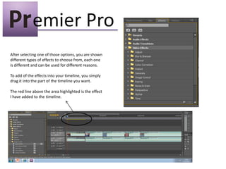Premier Pro tutorial | PPTX | Photo Editing Software | Computer ...