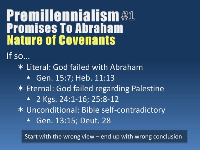 Premillennialism 01: Abraham | PPTX