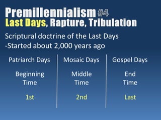 Premillennialism 04-last-days-rapture-tribulation | PPT