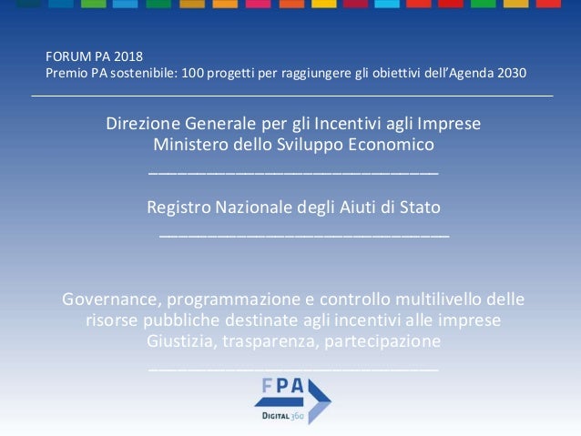 Registro Nazionale degli aiuti di Stato Registro Nazionale degli aiuti di Stato