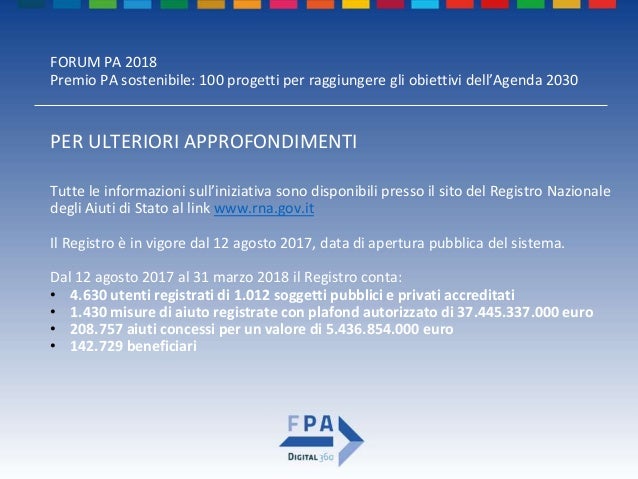 Registro Nazionale degli aiuti di Stato Registro Nazionale degli aiuti di Stato