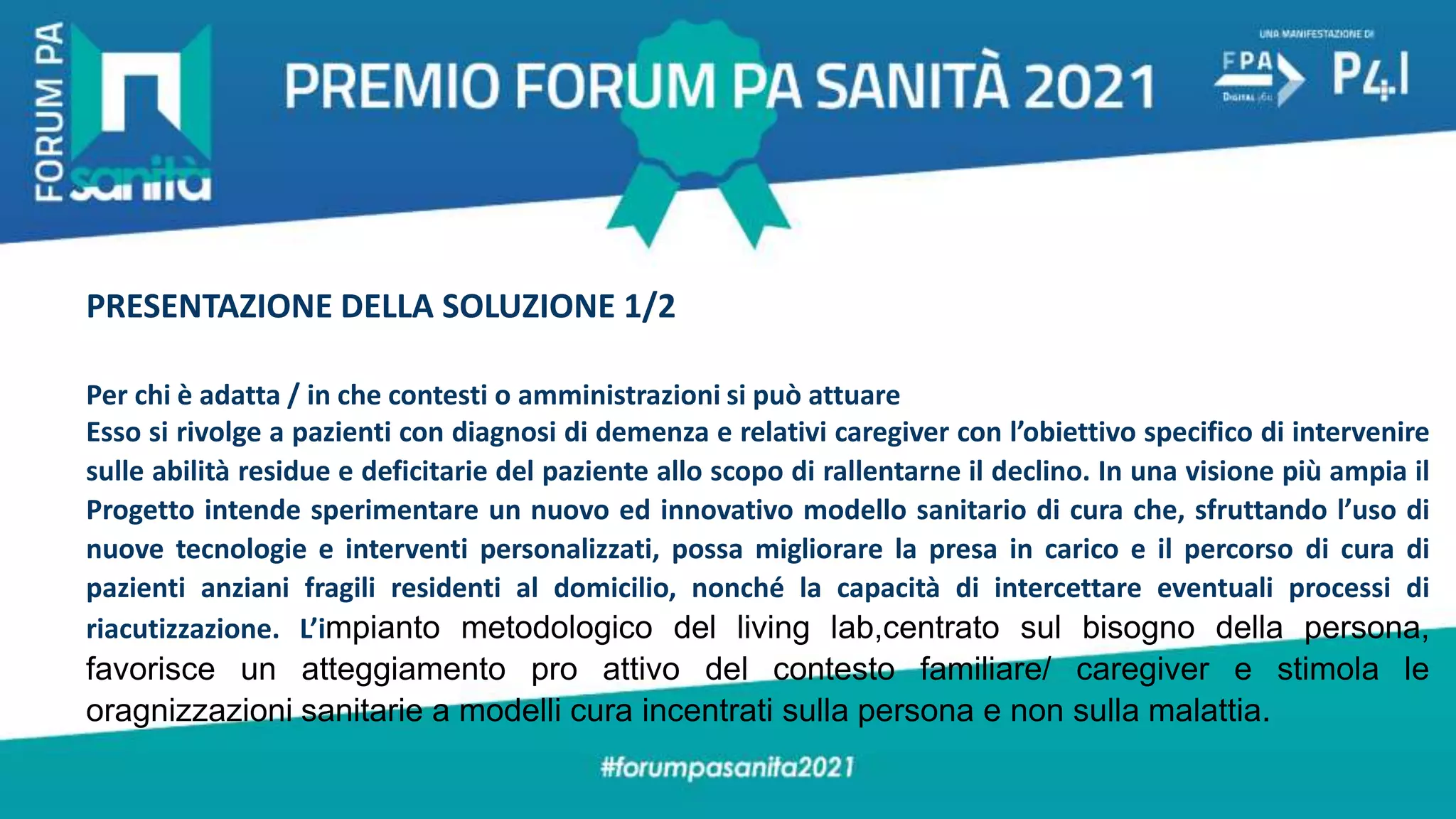 Premio forum pa sanita 2021 template ppt | PPT