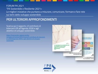 Il contributo di Intercent-ER all'Agenda 2030 e agli obiettivi di ...