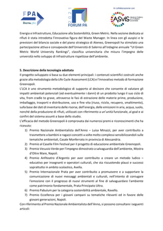 LIFE CYCLE ASSESSMENT (LCA) E DIVULGAZIONE AMBIENTALE CON IL METODO GREENOPOLI | PDF