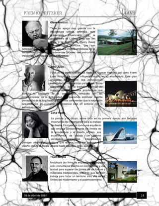 Premio Pritzker de Arquitectura. | DOCX