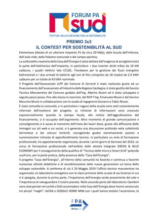 Premio word casa dell'energia | PDF