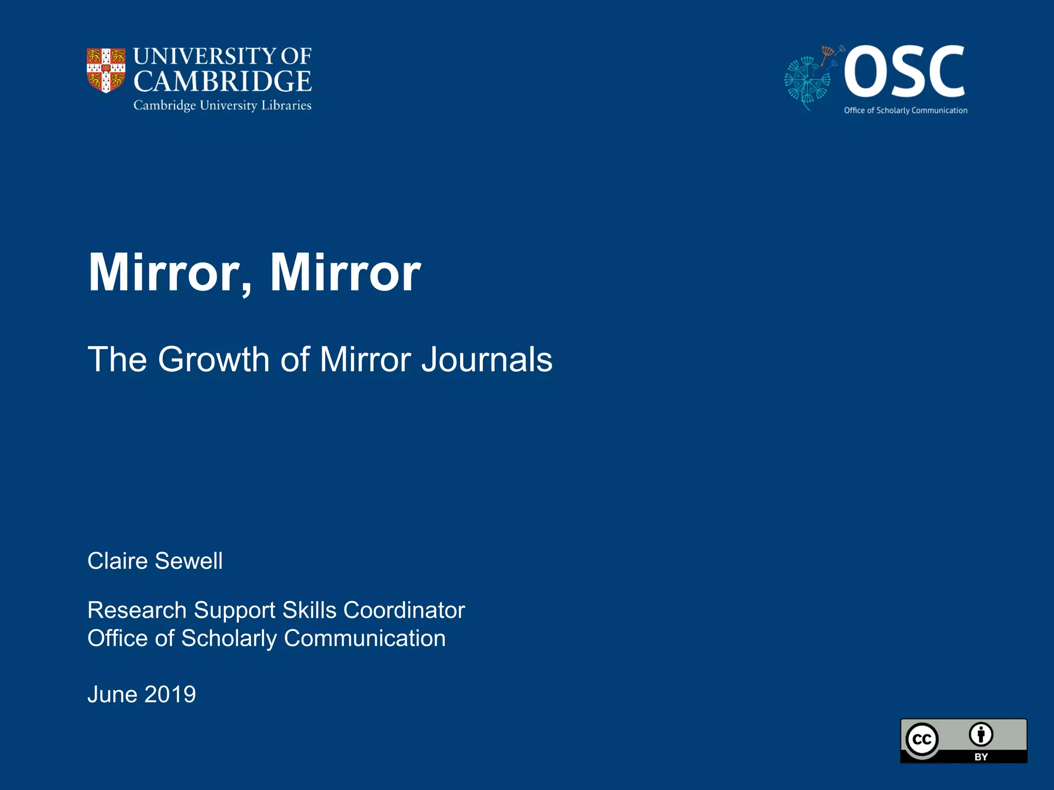 Mirror, Mirror: the Growth of Mirror Journals | PPT