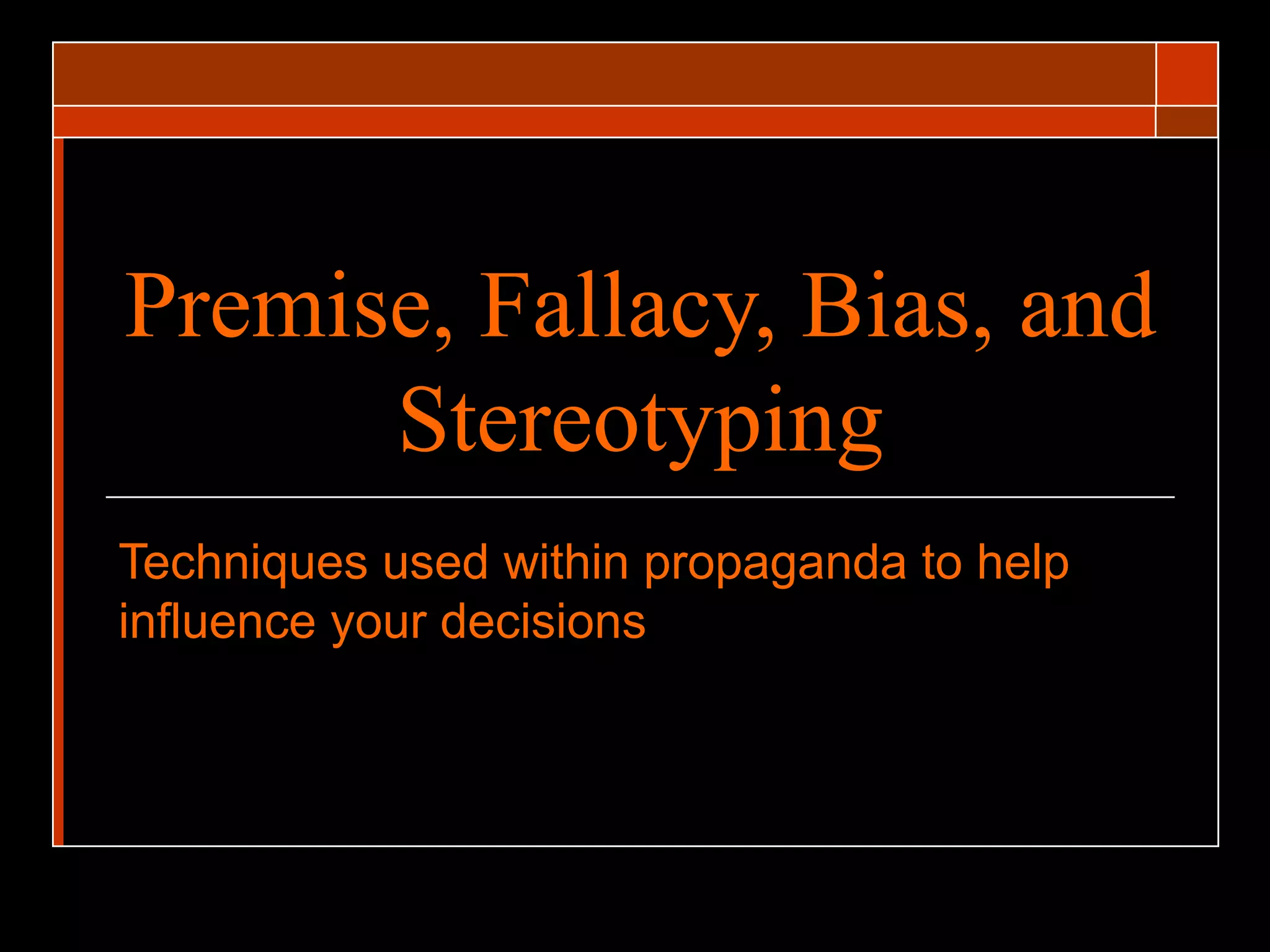 Premise and fallacy2 | PPT