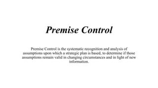 Premise control | PPTX