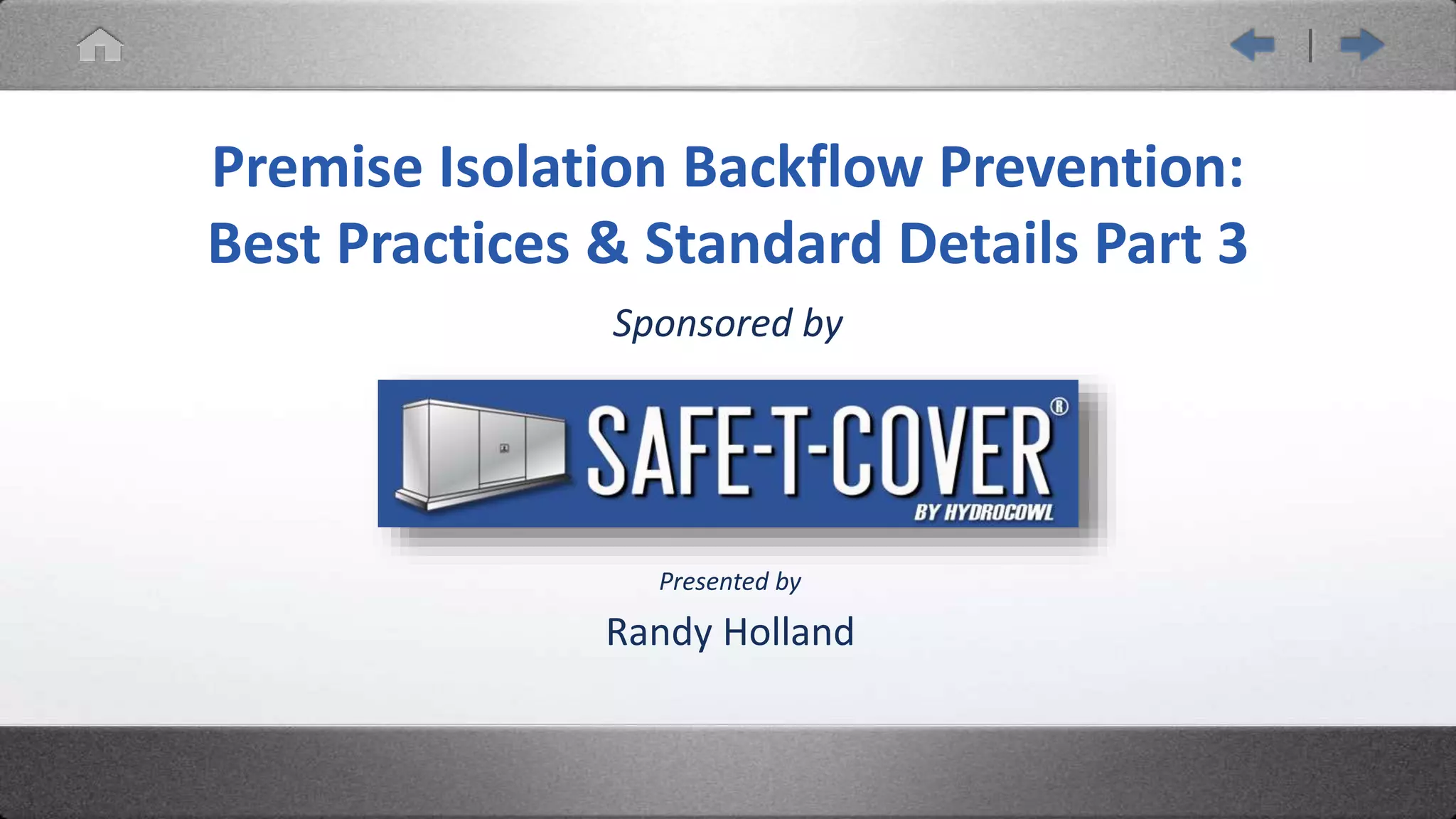 Backflow Best Practices and Standard Details: Part 3 | PPTX