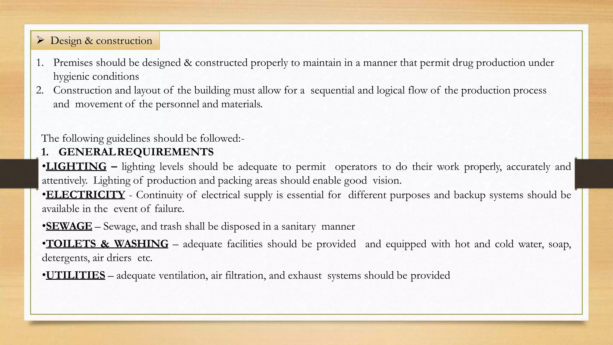 Premises Design Construction And Plant | PPTX