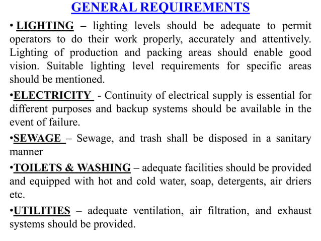 Premises - Part of Good Manufacturing Practices | PPTX