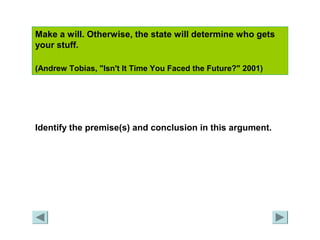 Premises and Conclusions | PPT