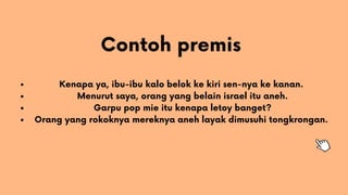 Dasar Penulisan Stand Up Comedy (Premis, Setup, Punchline) | PPT