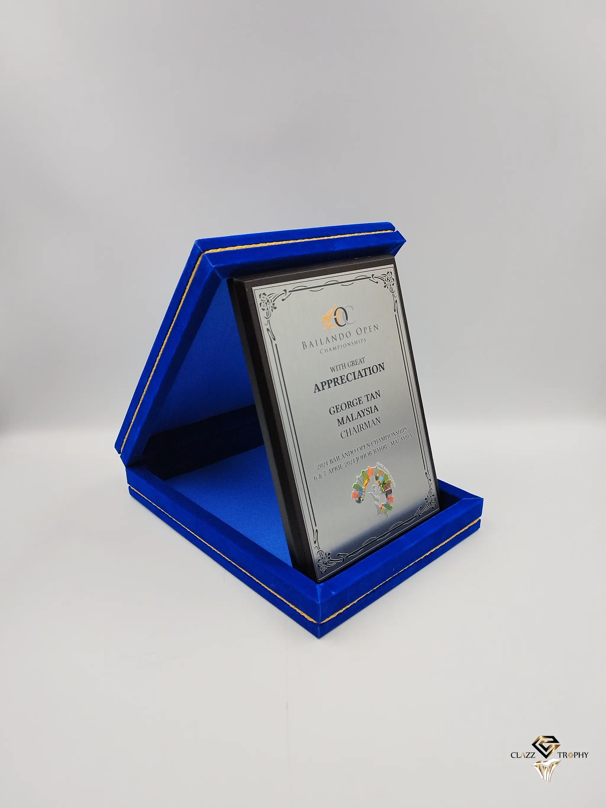 Premium Blue Songket Plaques at Clazz Trophy Malaysia | #1 Reliable ...