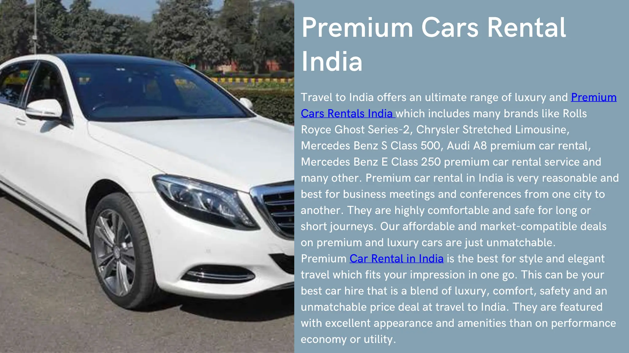 Premium Cars Rental India | PPTX