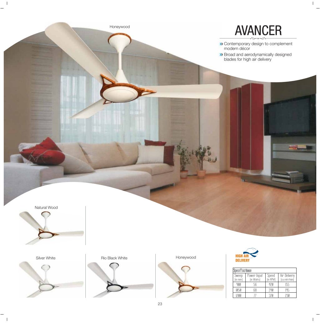 Catalogue of Crompton Energy Efficient Premium Fan