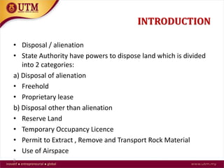 Premium for land alienation | PPTX