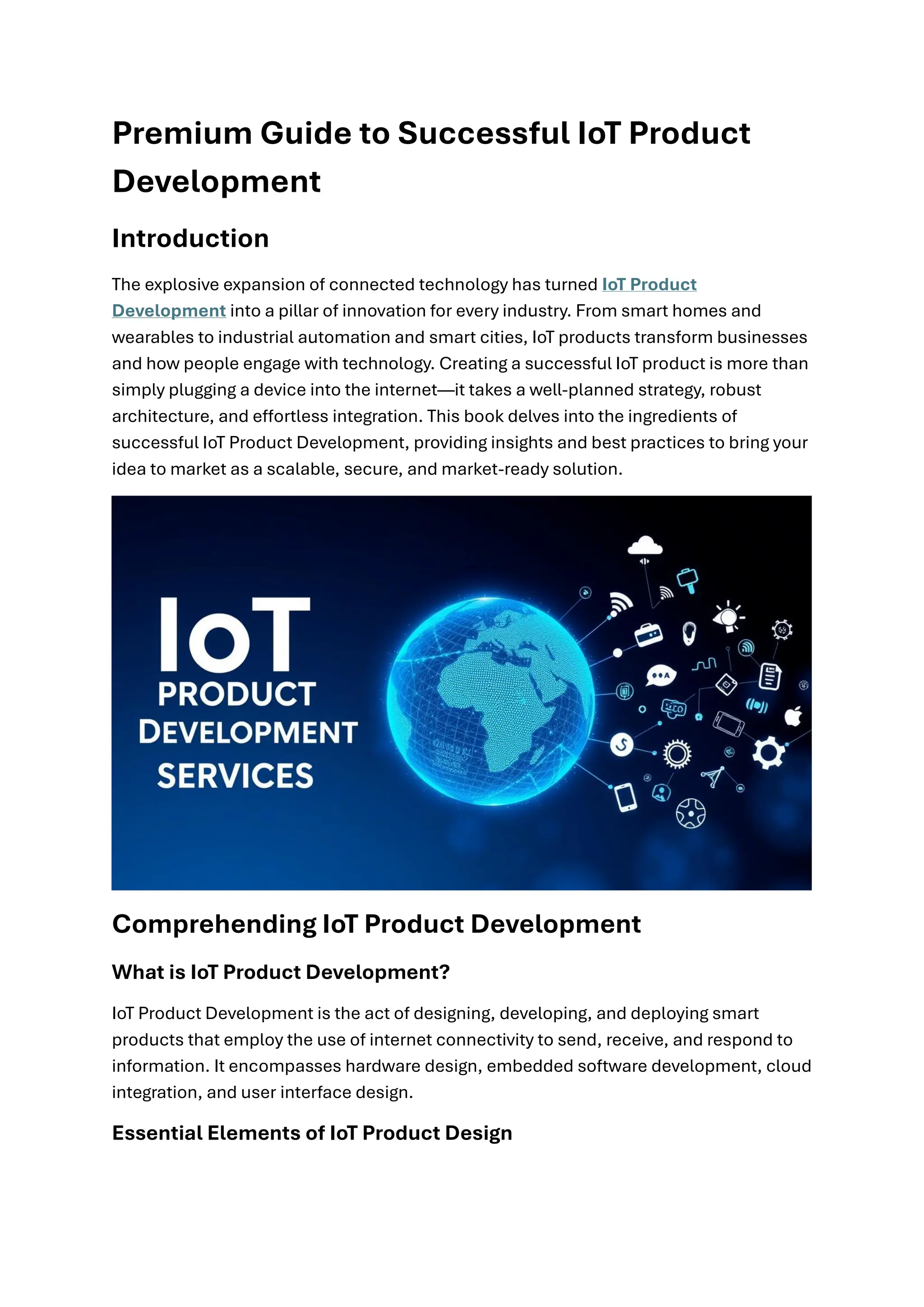 Premium Guide to Successful IoT Product Development | PDF