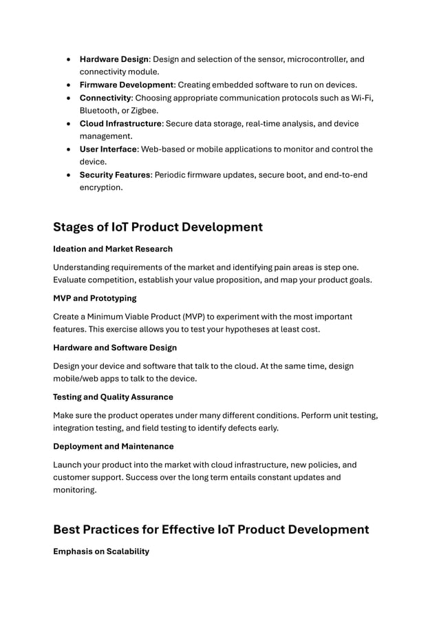 Premium Guide to Successful IoT Product Development | PDF