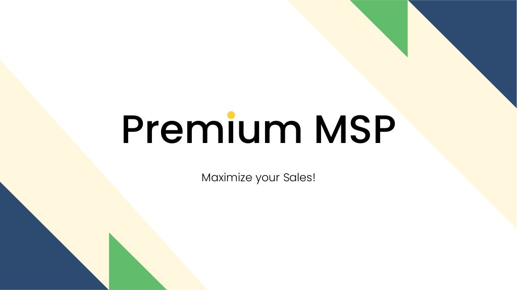 Premium MSP | PPT | Free Download