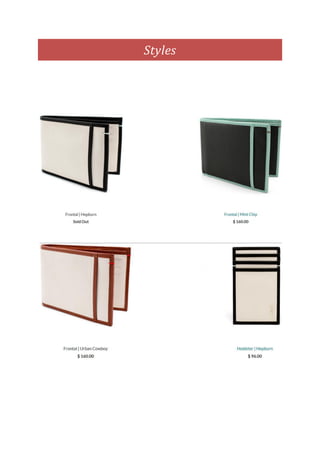 Premium & unique designer men’s wallets | PDF