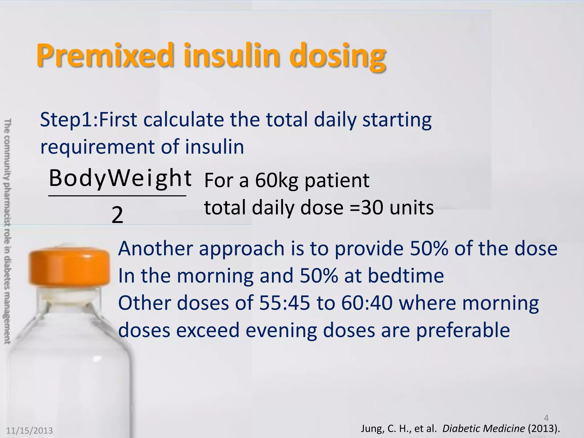 Premixed insulin dosing in actual practice | PDF