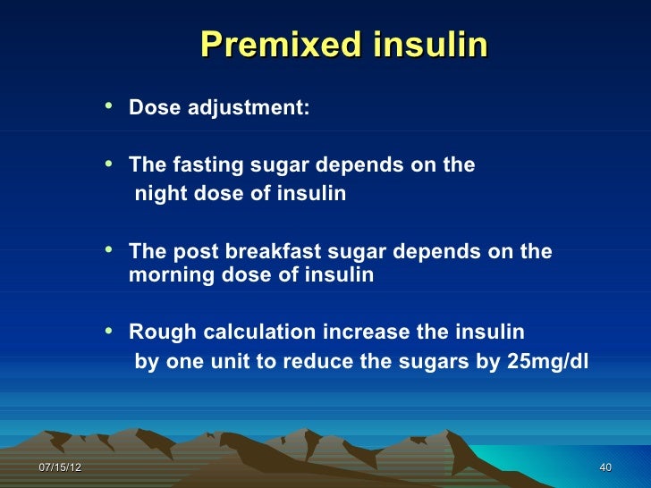 Premix insulin regimens haffizabad 22 02 2012