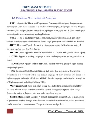 Premmanispecification | PDF