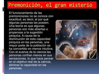 Premoniciones final | PPTX