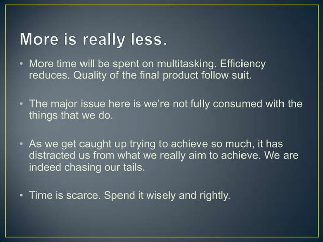 Pre more is-less | PPT