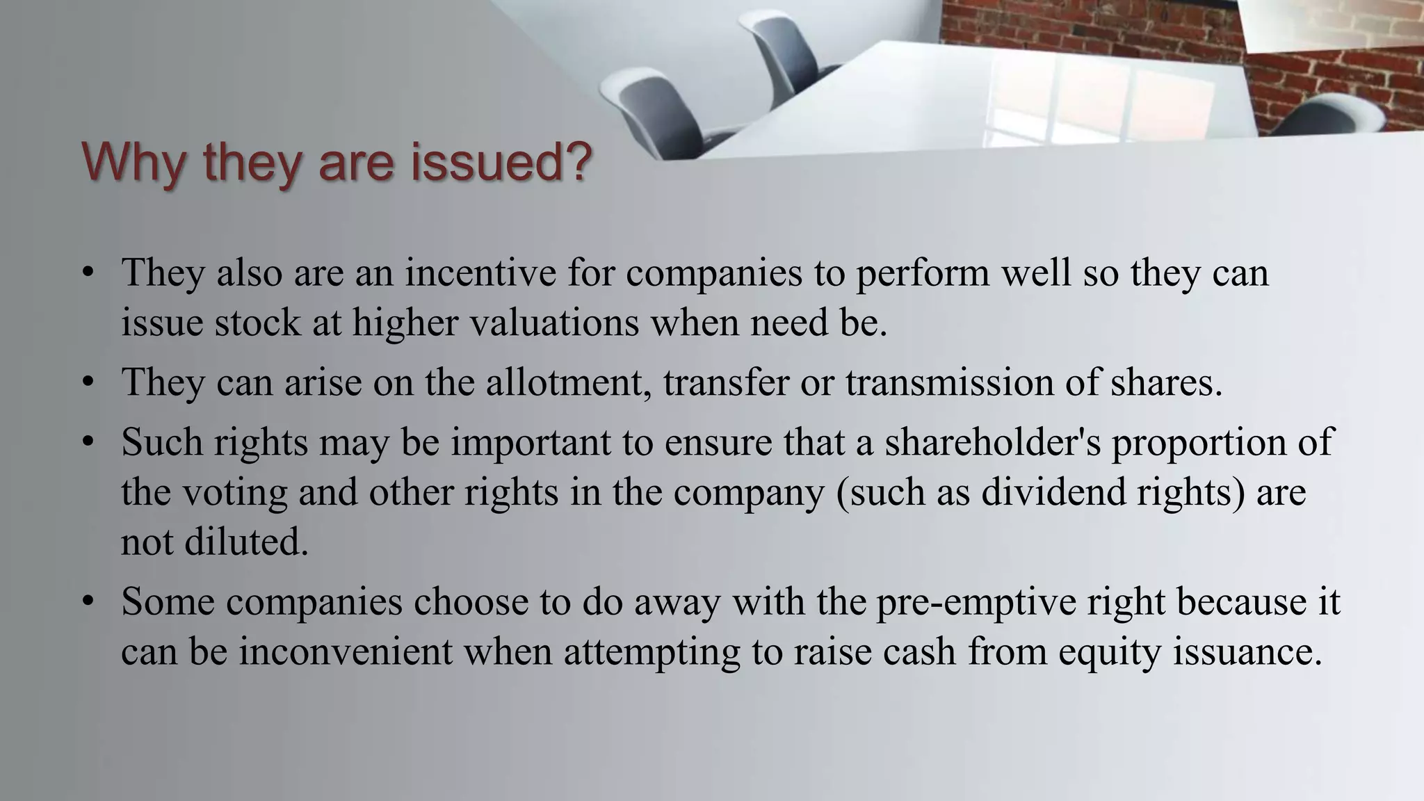 Pre-emptive right | PPTX