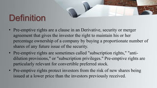 Pre-emptive right | PPTX