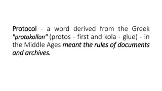 Protocol and Etiquette | PPTX