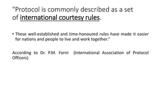 Protocol and Etiquette | PPTX