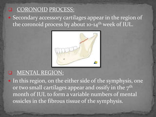 Prenatal and postnatal growth of mandible | PPTX