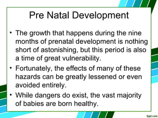 Pre natal development | PPT