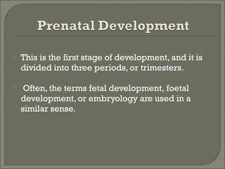 Pre-natal development | PPT