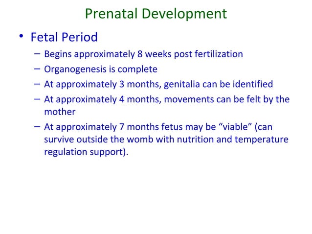 Prenatal development birth | PPT