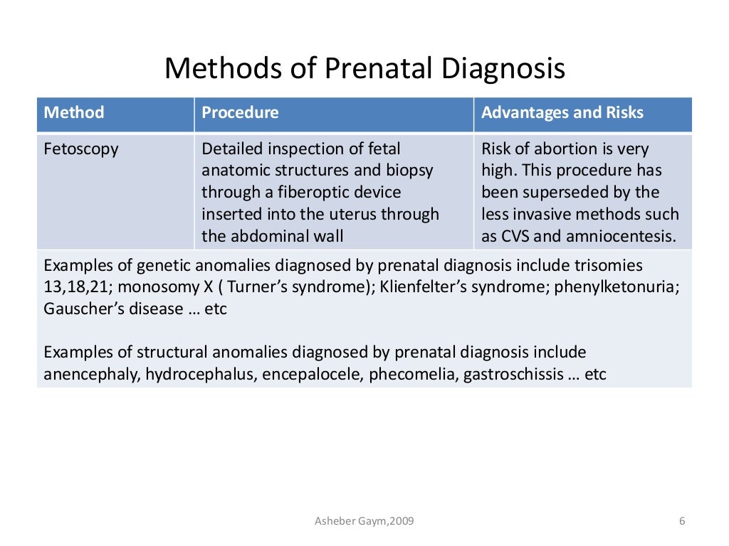 Prenatal diagnosis