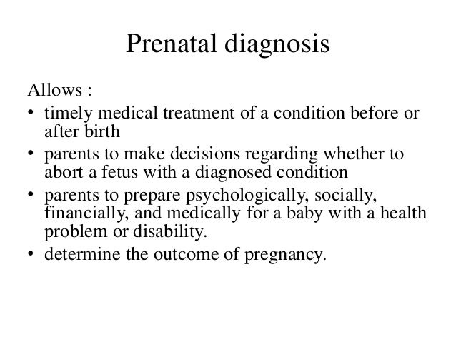 Prenatal diagnosis