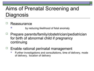 Prenatal Diagnosis for birth defect at fetus | PPT