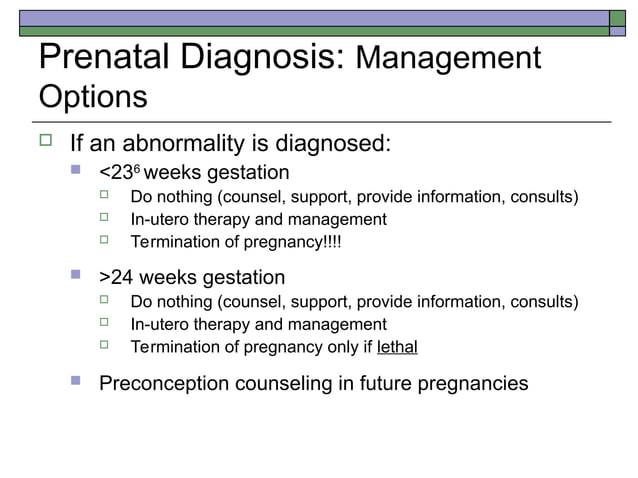 Prenatal Diagnosis for birth defect at fetus | PPT