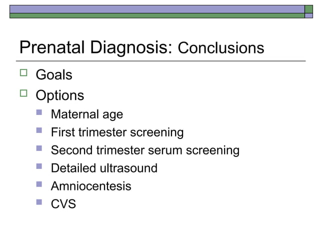 Prenatal Diagnosis for birth defect at fetus | PPT