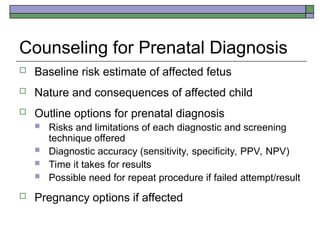 Prenatal Diagnosis for birth defect at fetus | PPT